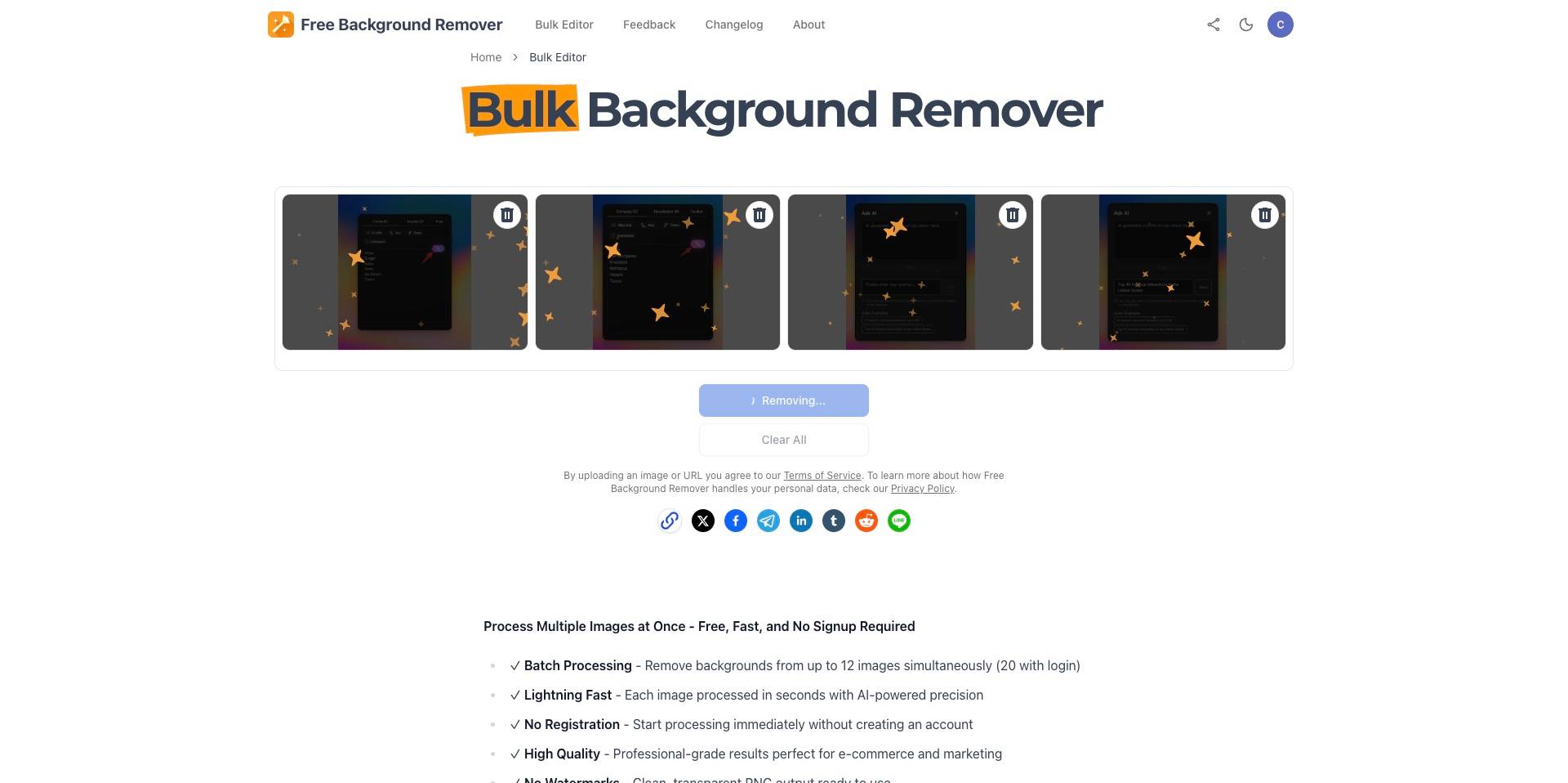 Bulk Background Remover | Peerlist