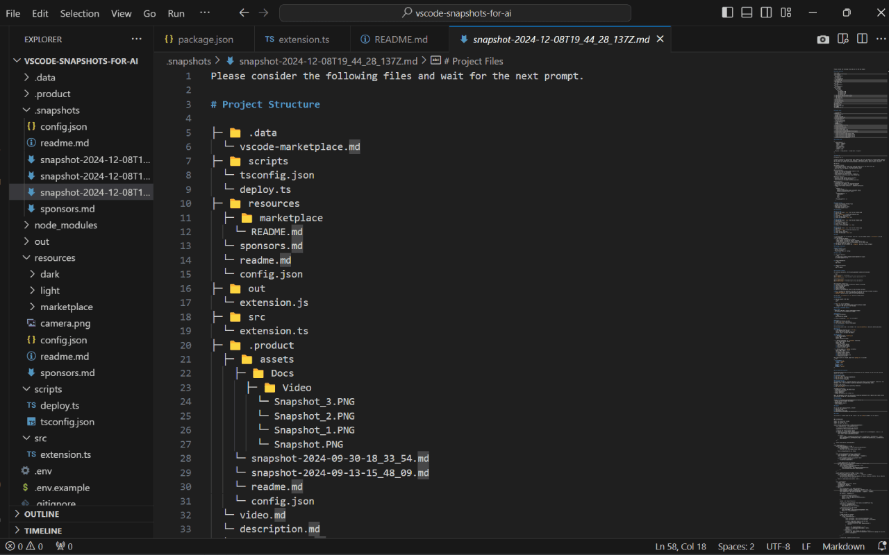 Snapshots for AI (VS Code Edition) | Peerlist