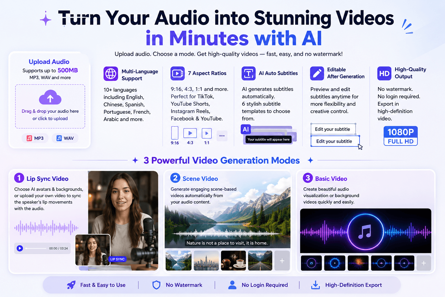 Audio to video AI generator | Peerlist