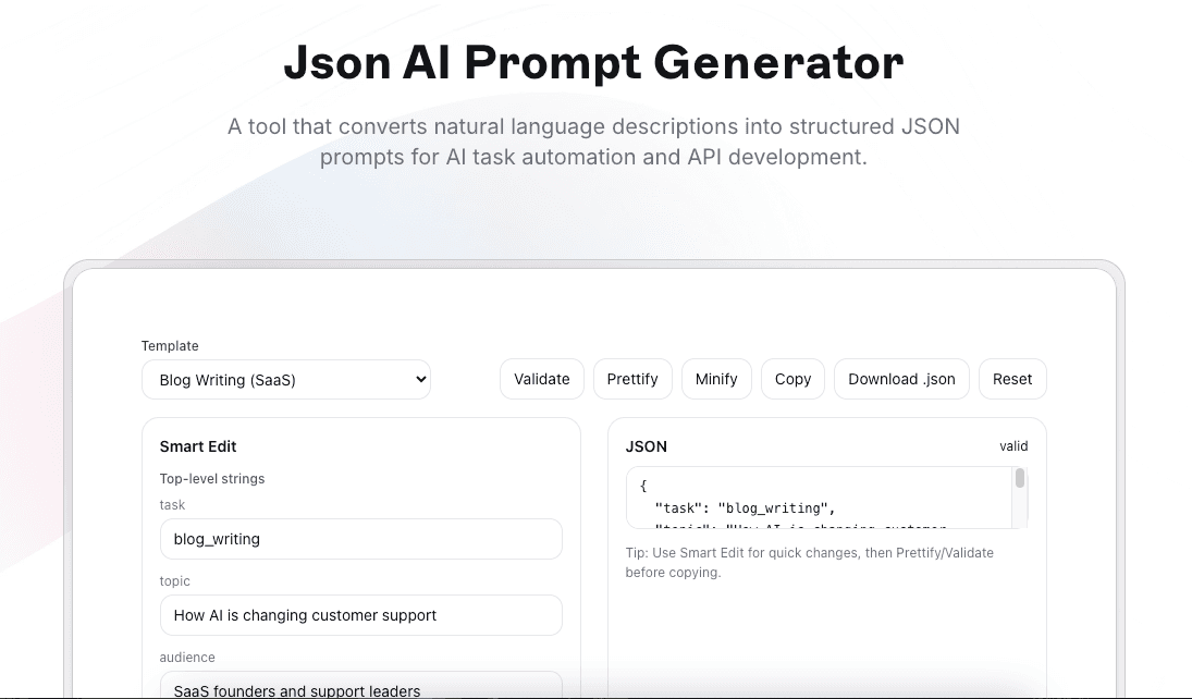 Why JSON Prompts Are the Future of AI Automation (And How I Built a Free Tool to Prove It)