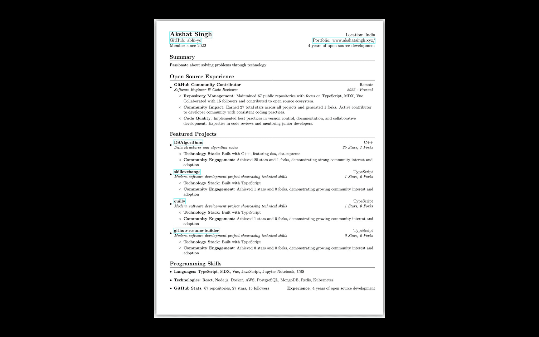 Resume Generator | Peerlist
