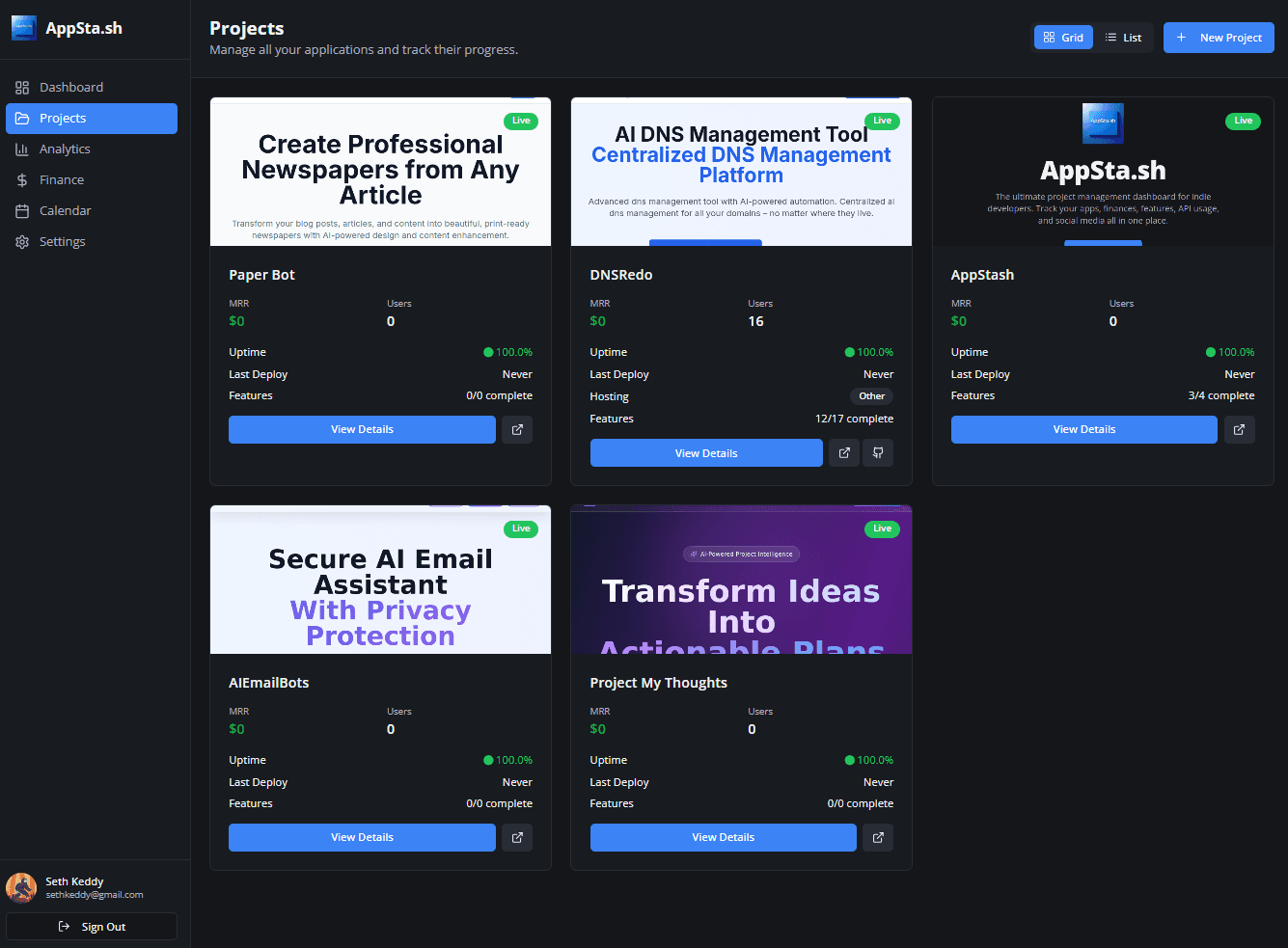 AppSta.sh Project Dashboard for Developers | Peerlist