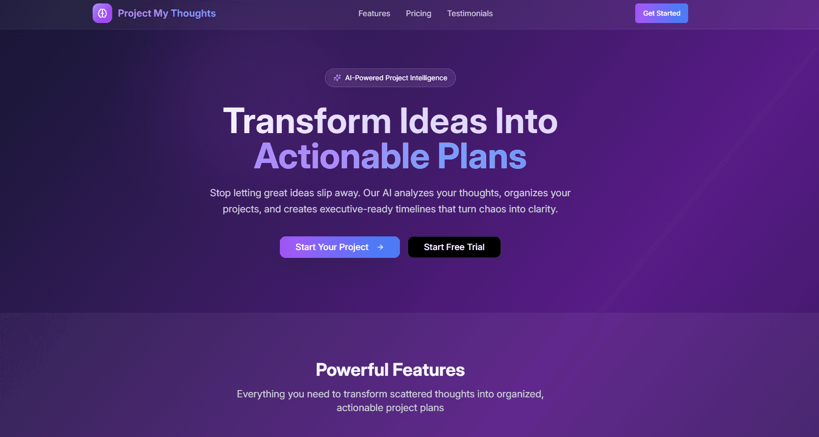 Project My Thoughts | Peerlist