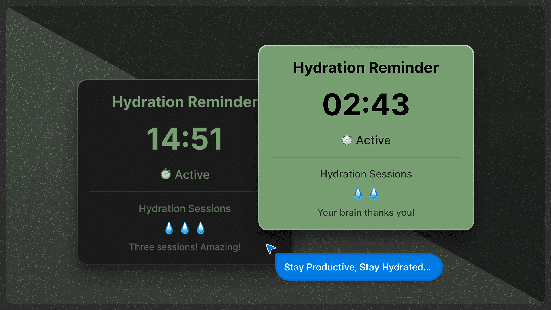 Hydrate – The Figma Widget Helping Designers Remember to Drink Water