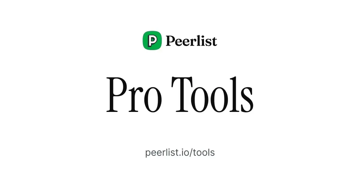 Tools | Peerlist Tools